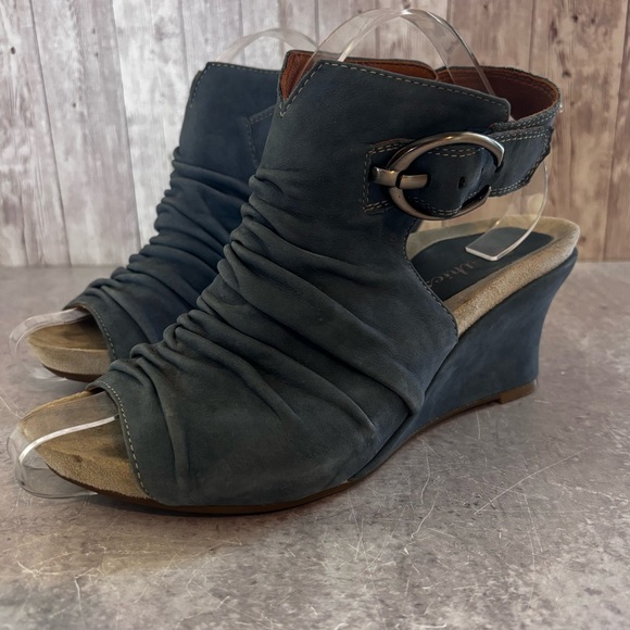 Earthies | Shoes | Earthies Bonaire Too Moroccan Blue Wedge Sandals ...